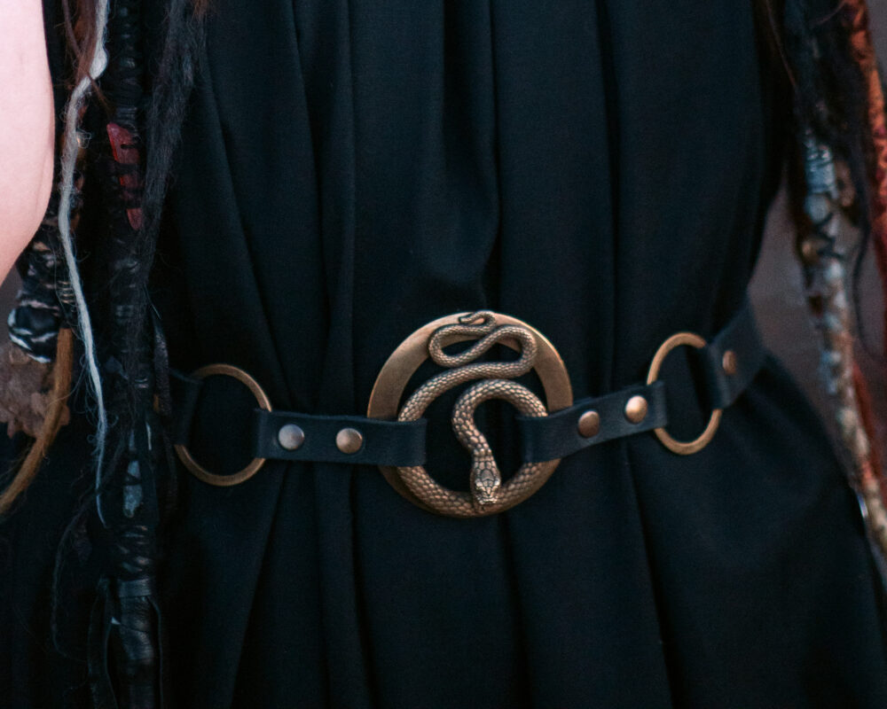 Triple Moon Goddess Serpent Belt - Hecate Gothic Pagan Accessory For ...