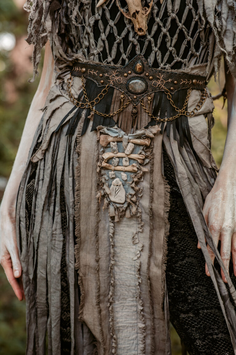 Mrazana Slavic Pagan Ritual Headdress And Witchy Belt - Shamanic ...