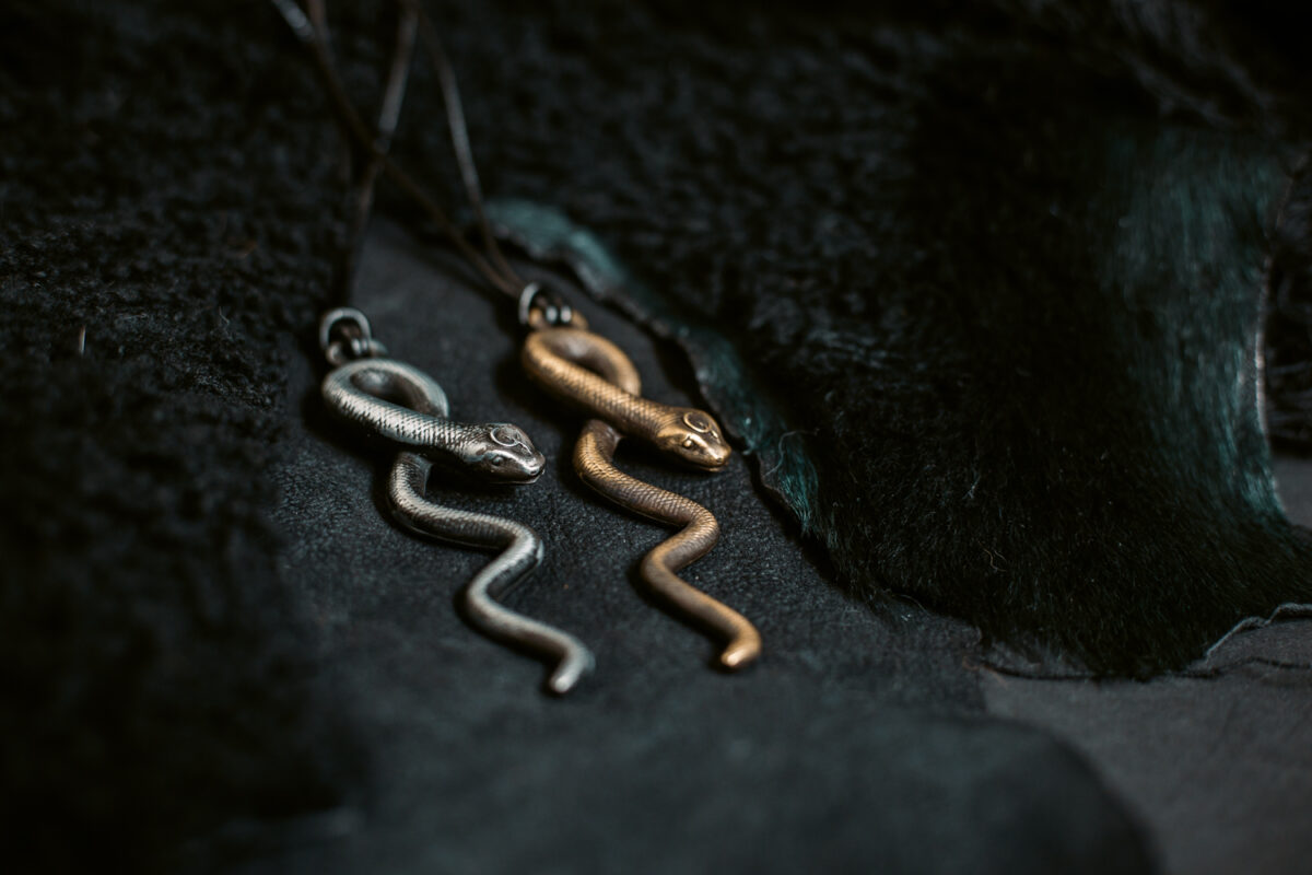 Serpent Amulet: Lilith Goddess Snake Pendant - Neoshamana